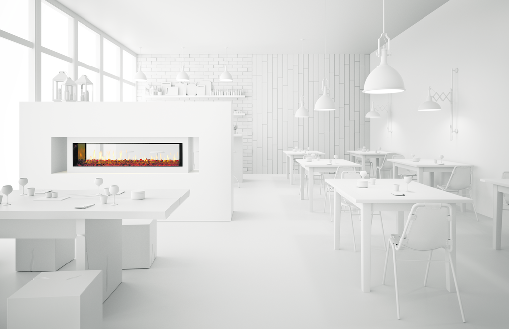 Modern linear fireplace - Residential Design